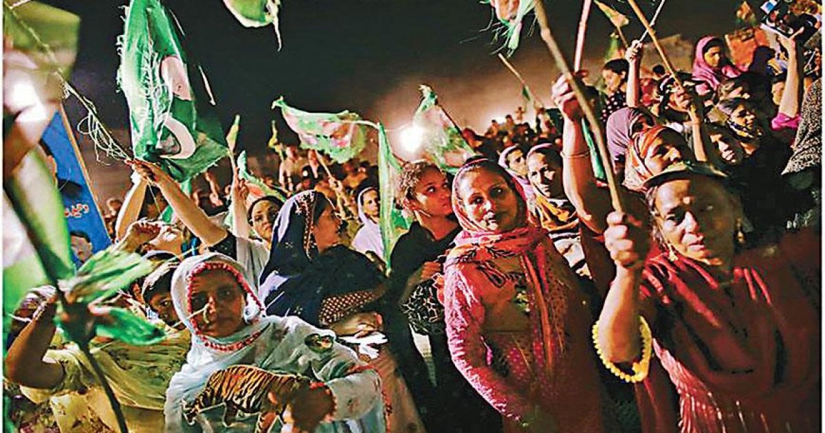 The Pakistani people raise their voices