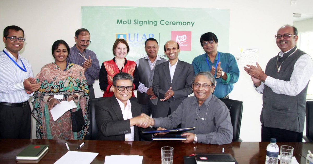 ULAB, ADD sign MoU to eradicate disability and poverty and to promote ...