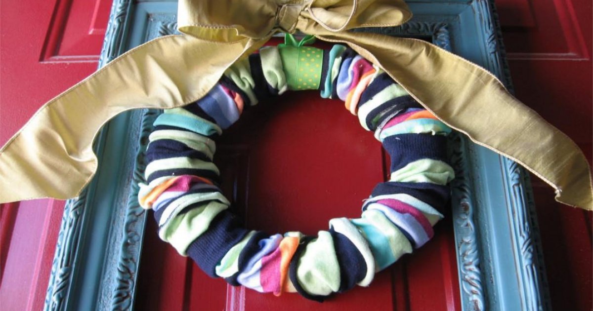Decorative sock wreaths
