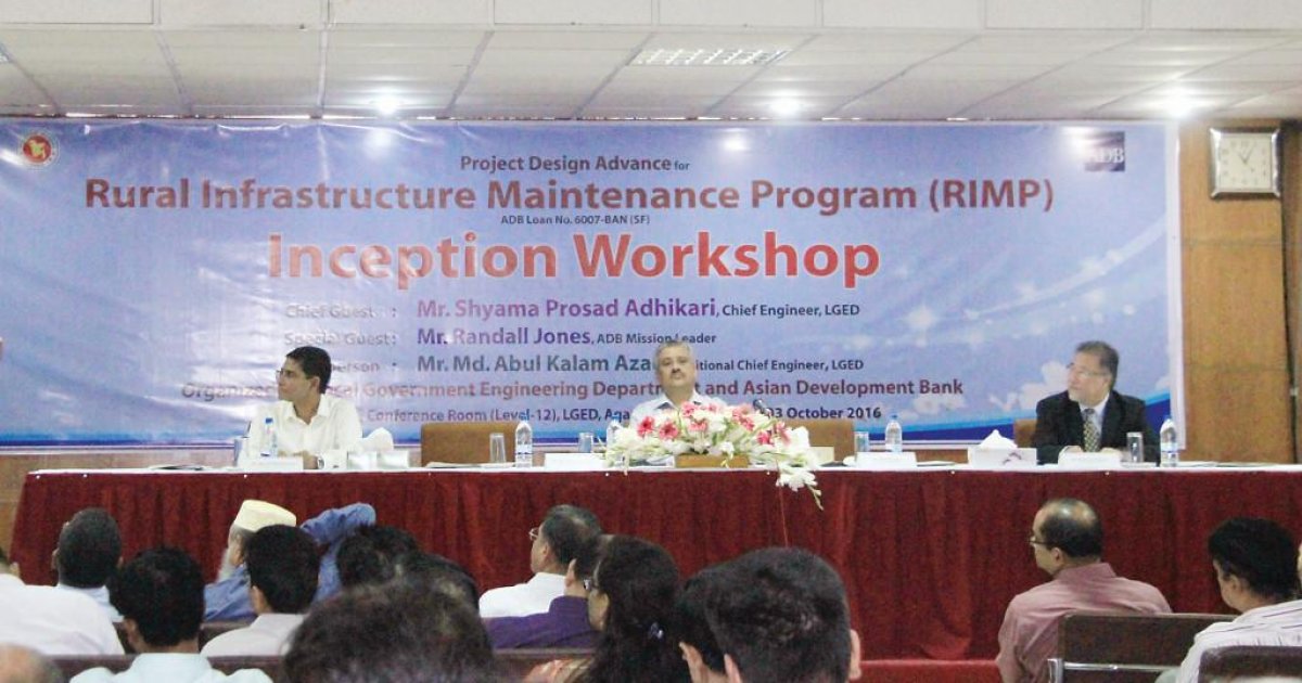 Workshop on Project Design Advance for Rural Infrastructure Maintenance ...