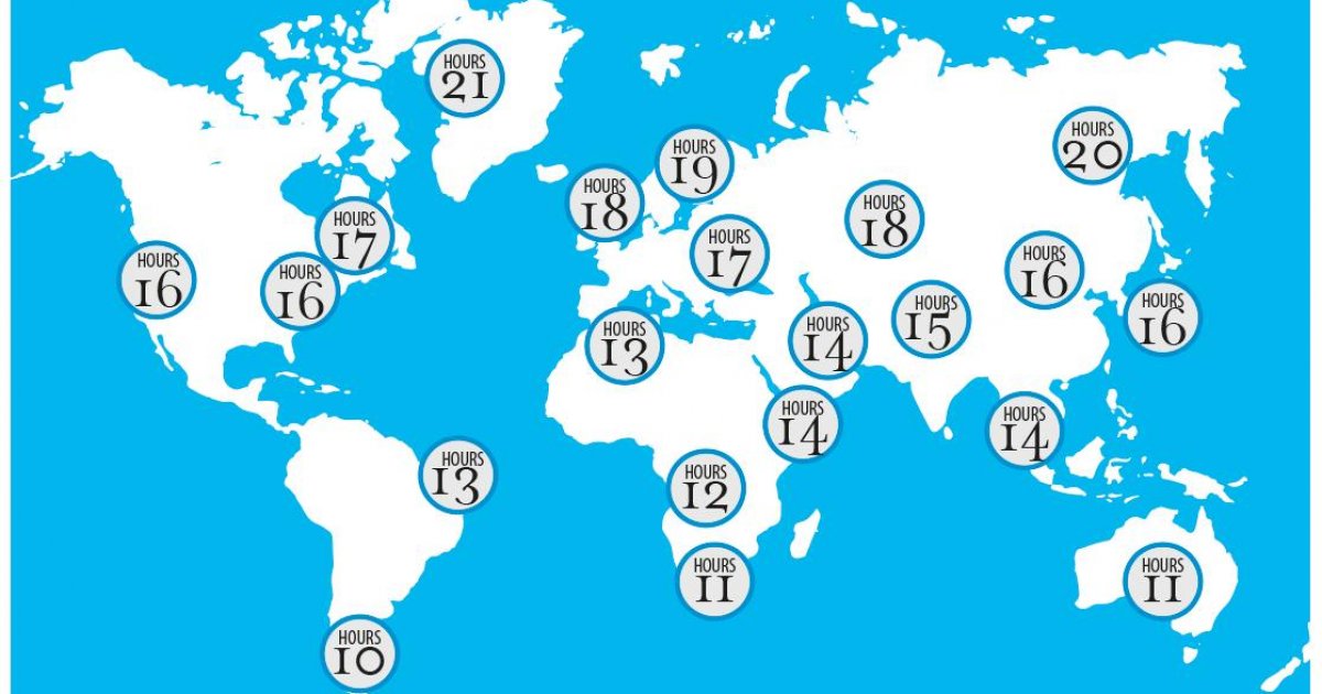 Infographic: How long are fasting hours around the world?
