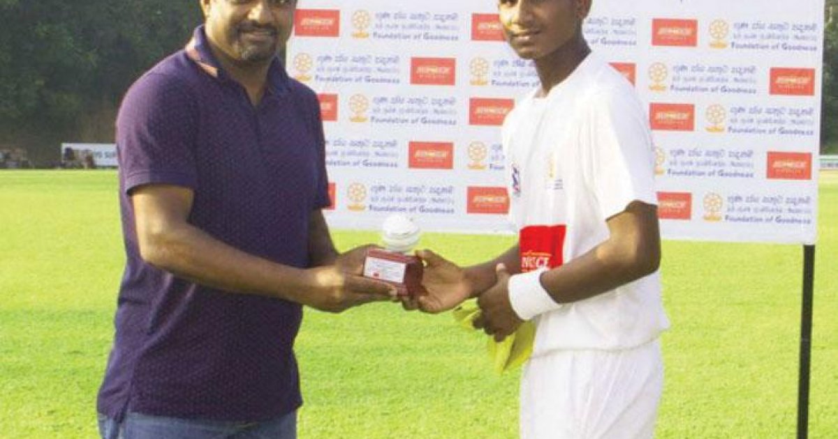 Sri Lanka's Navindu hits seven sixes in an over