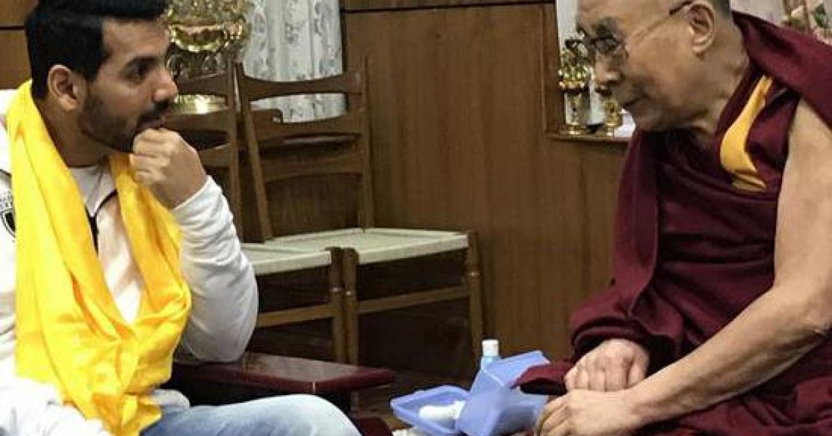 John Abraham meets the Dalai Lama