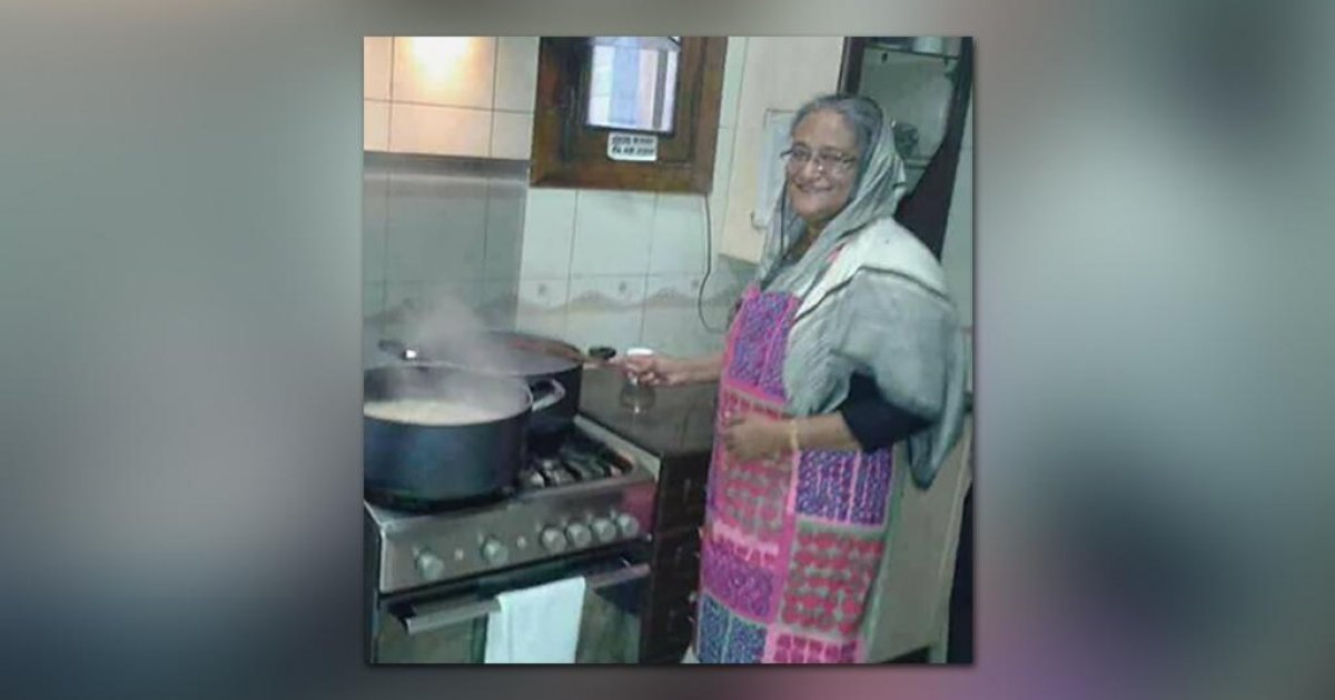 PM Hasina puts on her chef's hat