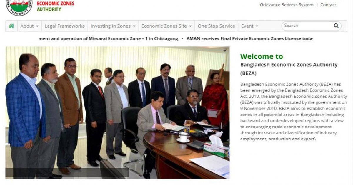 BEZA targets 100,000 more acres of land for economic zones in Bangladesh