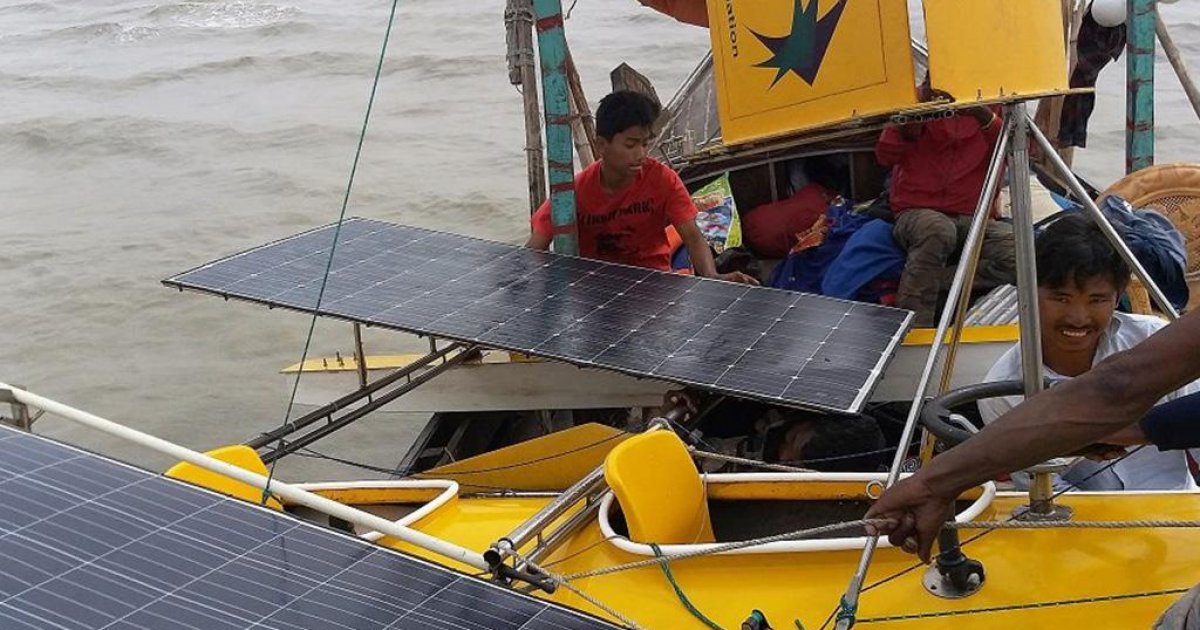 A solar powered boat that runs for three days on a single charge is ...