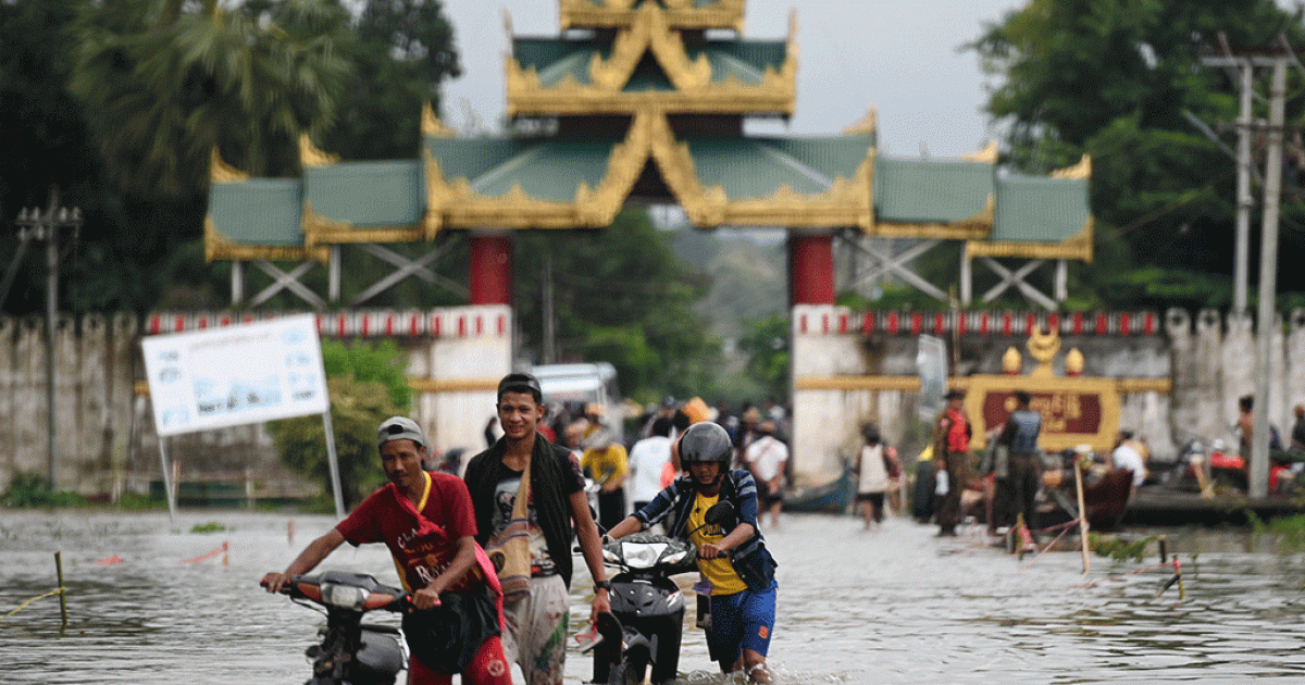 Myanmar floods force tens of thousands from homes