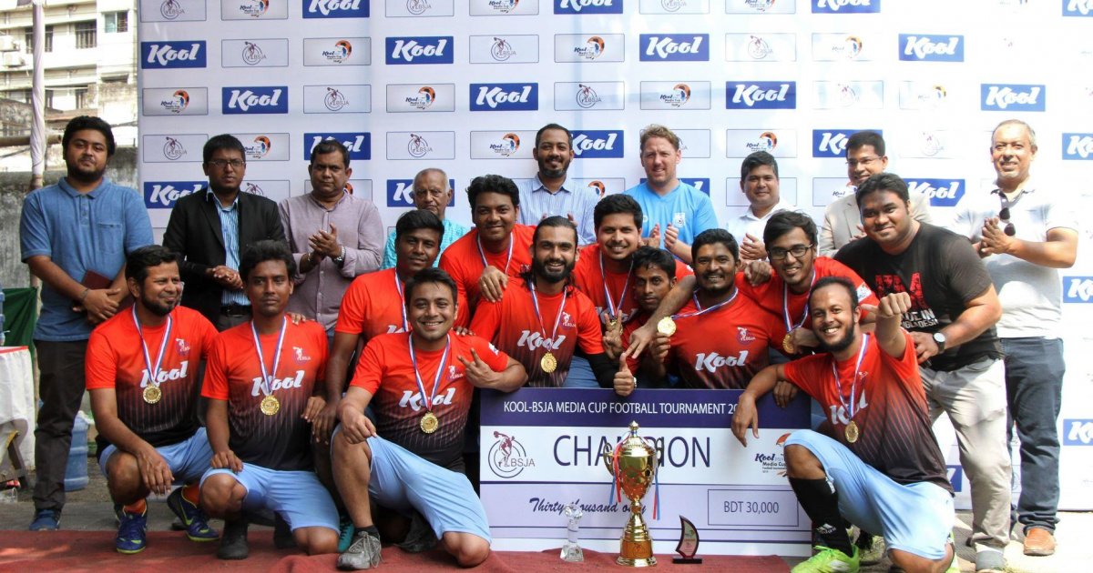 Kool-BSJA Media Cup: 10th silverware for Dhaka Tribune’s trophy cabinet