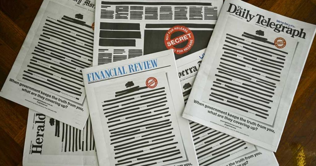 Australian newspapers redact front pages to protest media curbs