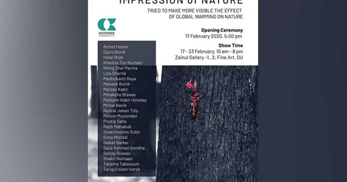 Impression of Nature: Protest against global warming through canvas