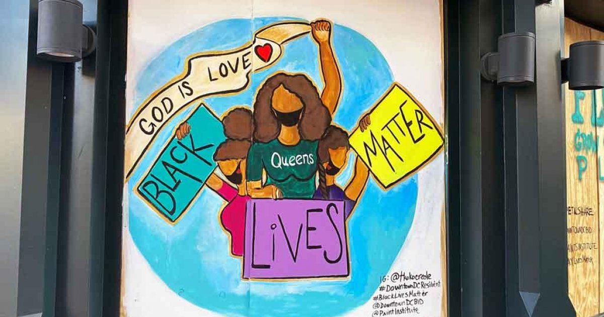 Anti-racism protest signs, murals destined for US Smithsonian