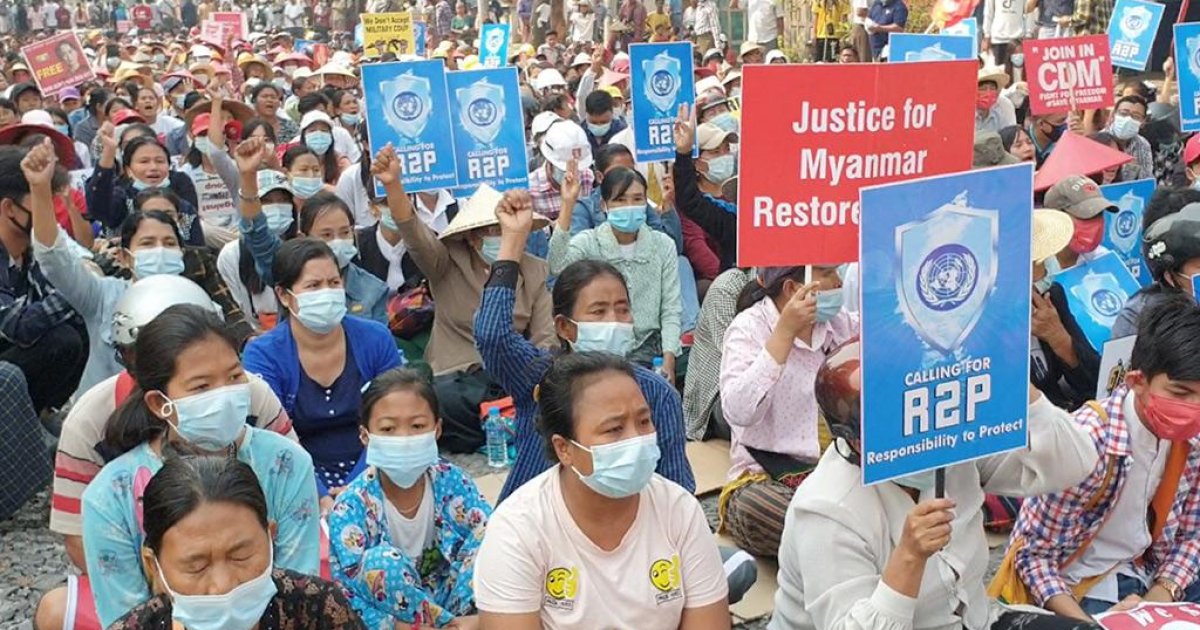 Myanmar security forces surround, arrest protesters, US calls for ...