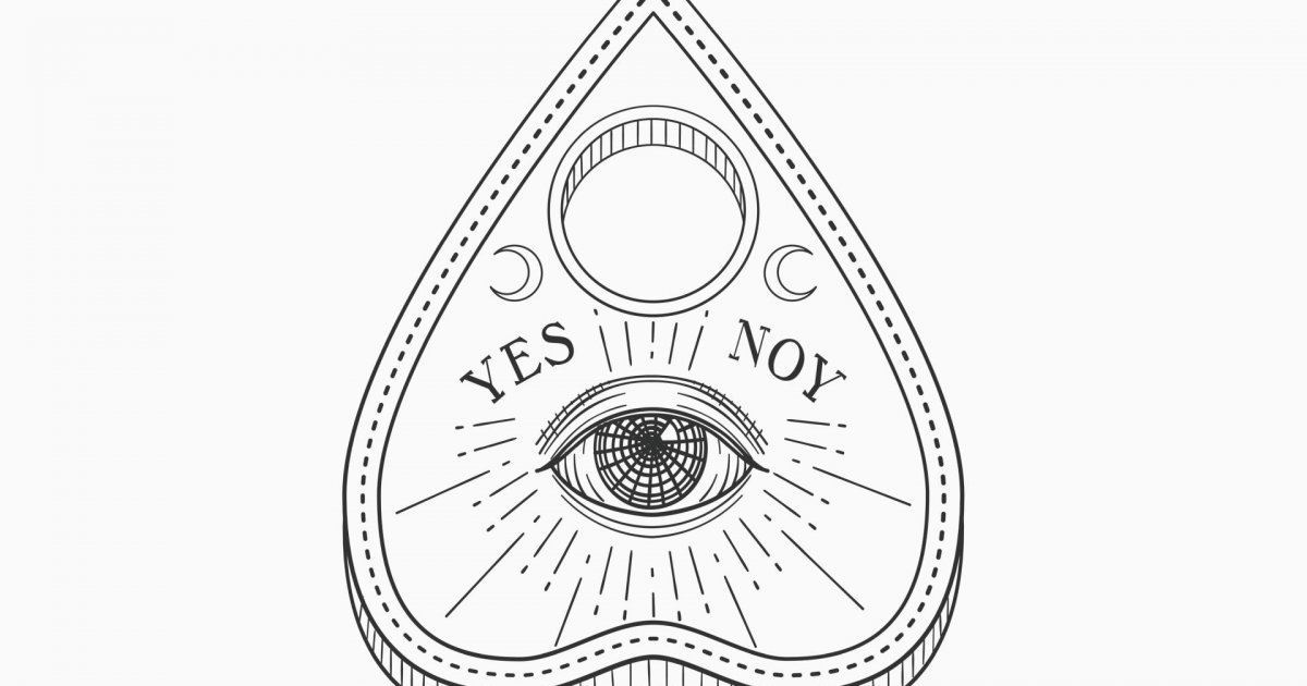 Ouija Board Planchette Drawing