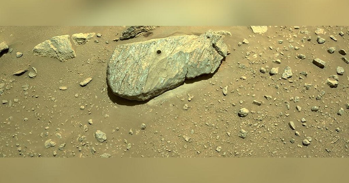 Nasa confirms Perseverance Mars rover got its first piece of rock