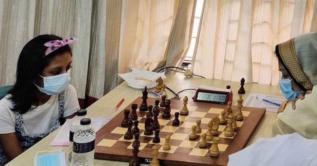 10-year-old Nilava beats chess queen Rani Hamid