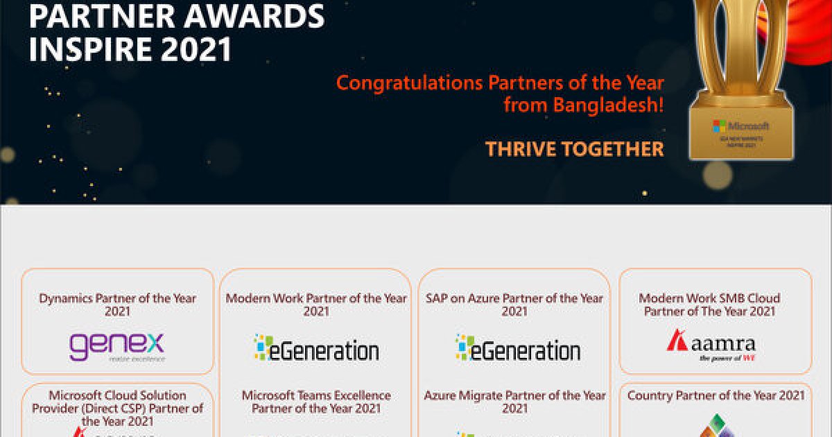Microsoft Bangladesh announces winners of the 2021 Partner of the Year ...
