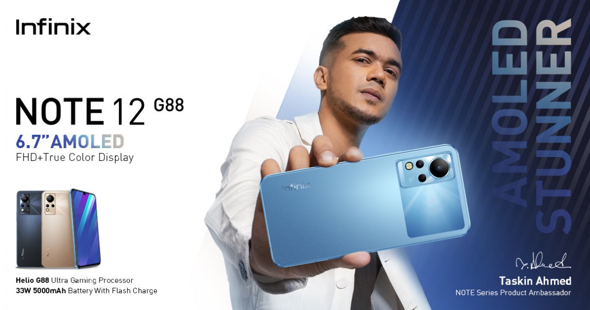 Infinix introduces Taskin as ambassador, launches Note 12 smartphone