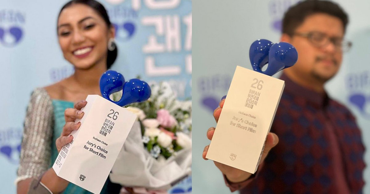 Nuhash Humayun, Sunerah Binte Kamal wear Aarong at BIFAN