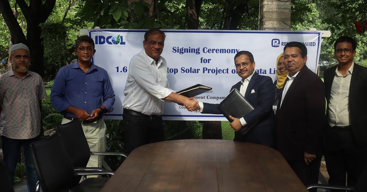 IDCOL finances 1.60 MWp Rooftop Solar Project of Renata