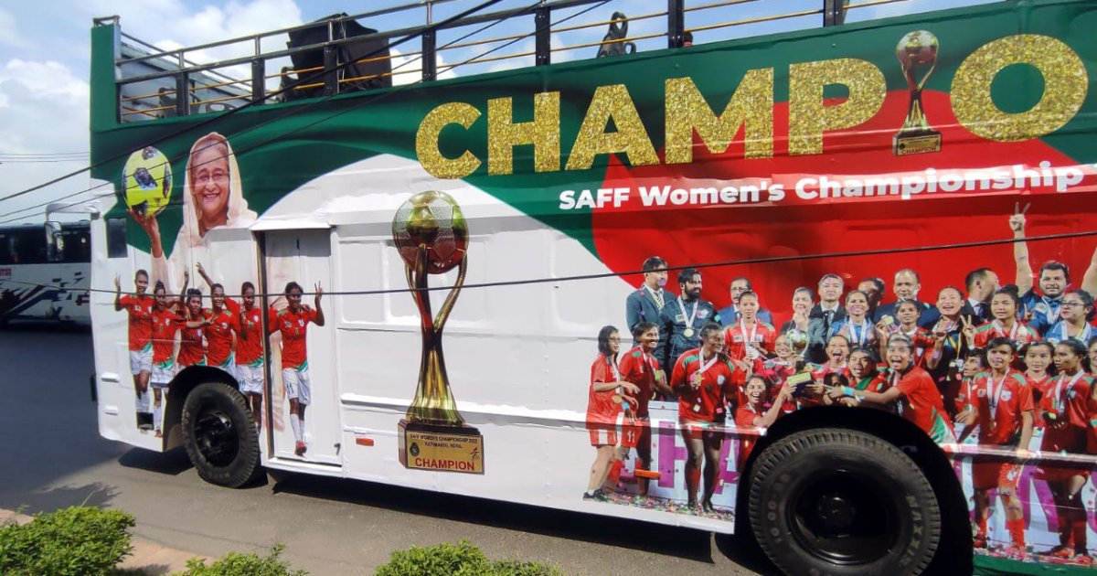 Saff champions get warm welcome after returning home