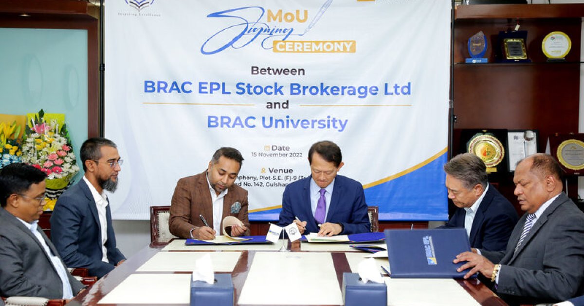 Brac EPL stock brokerage ltd signs MoU with Brac university