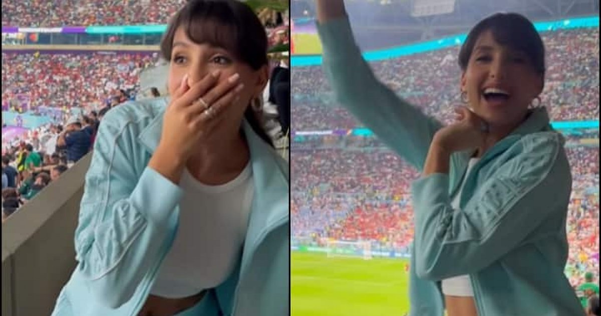 Nora Fatehi dances to her song from the World Cup stands
