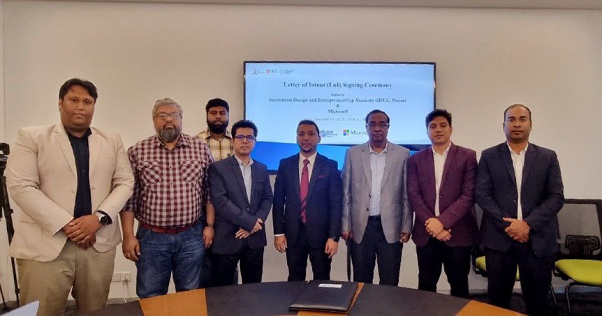 iDEA Project and Microsoft sign LOI to boost the startup ecosystem in Bangladesh