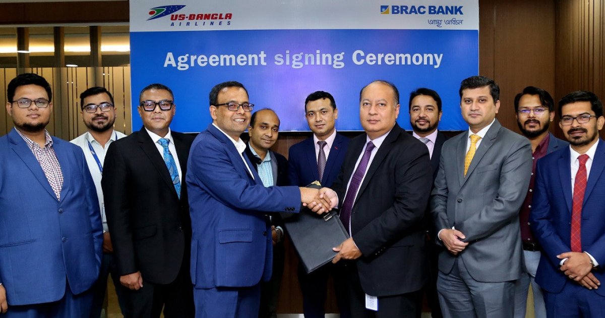 Brac Bank signs payment agreement with US Bangla Airlines