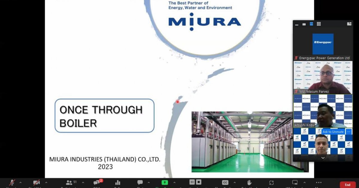 Energypac organizes webinar on Japanese Once-Through Boiler technology