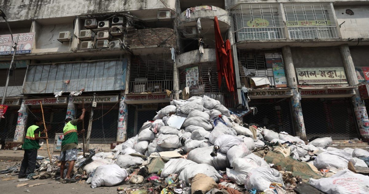 In pictures: Bangabazar market in ashes after devastating fire