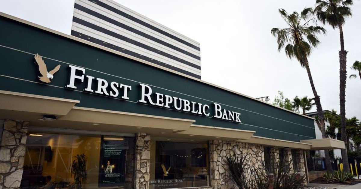 First Republic Bank, FRCB, up 76%. Yes, people are playing with a ...