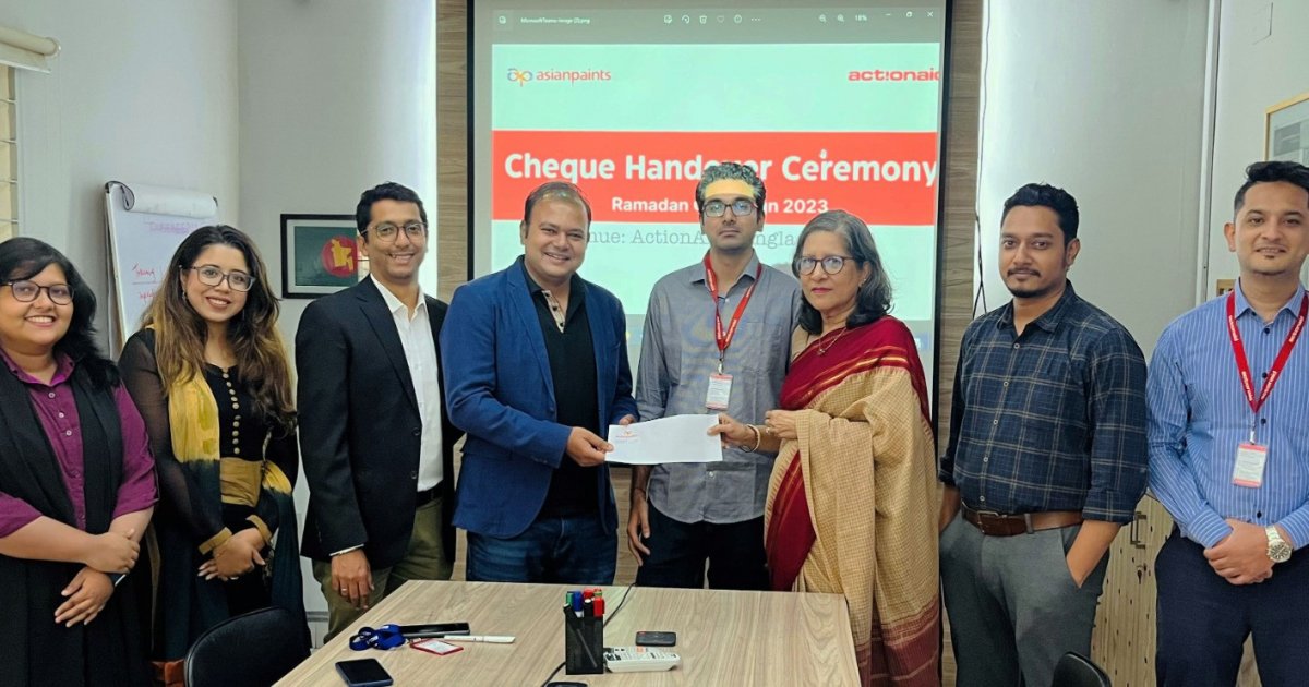 Asian Paints hands over raised donation from customers to ActionAid ...