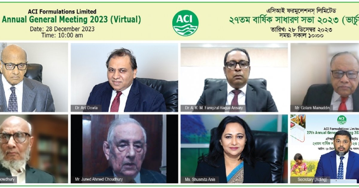 ACI Formulations Ltd declares 25% cash dividend in 27th AGM