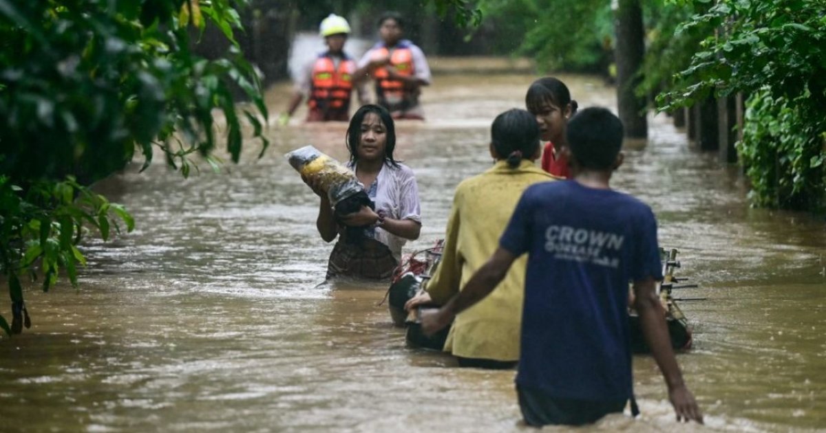 Flash floods kill 18 in typhoon-hit Myanmar