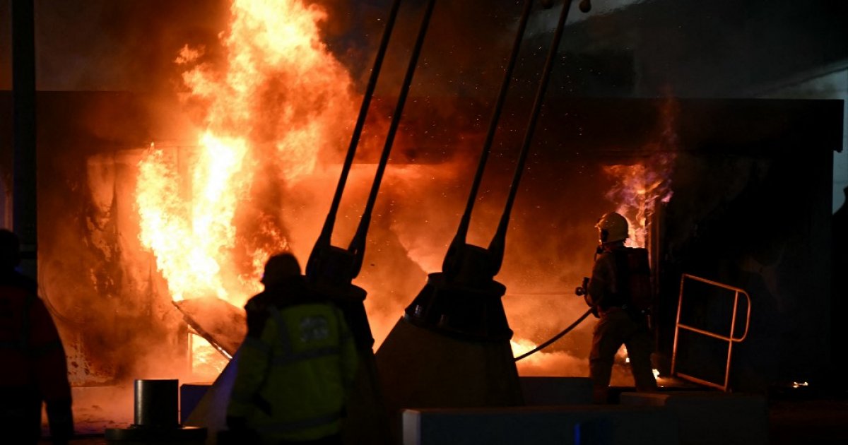 Fire erupts outside Man City stadium before Champions League clash