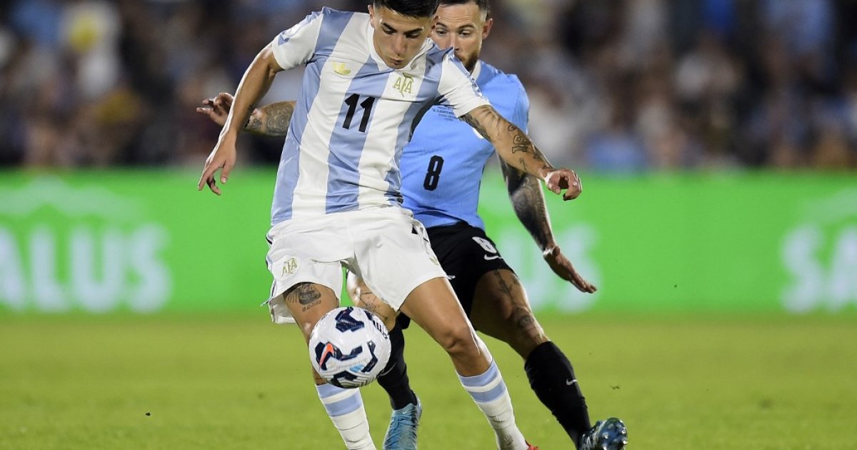 Argentina on brink after Almada strike sinks Uruguay