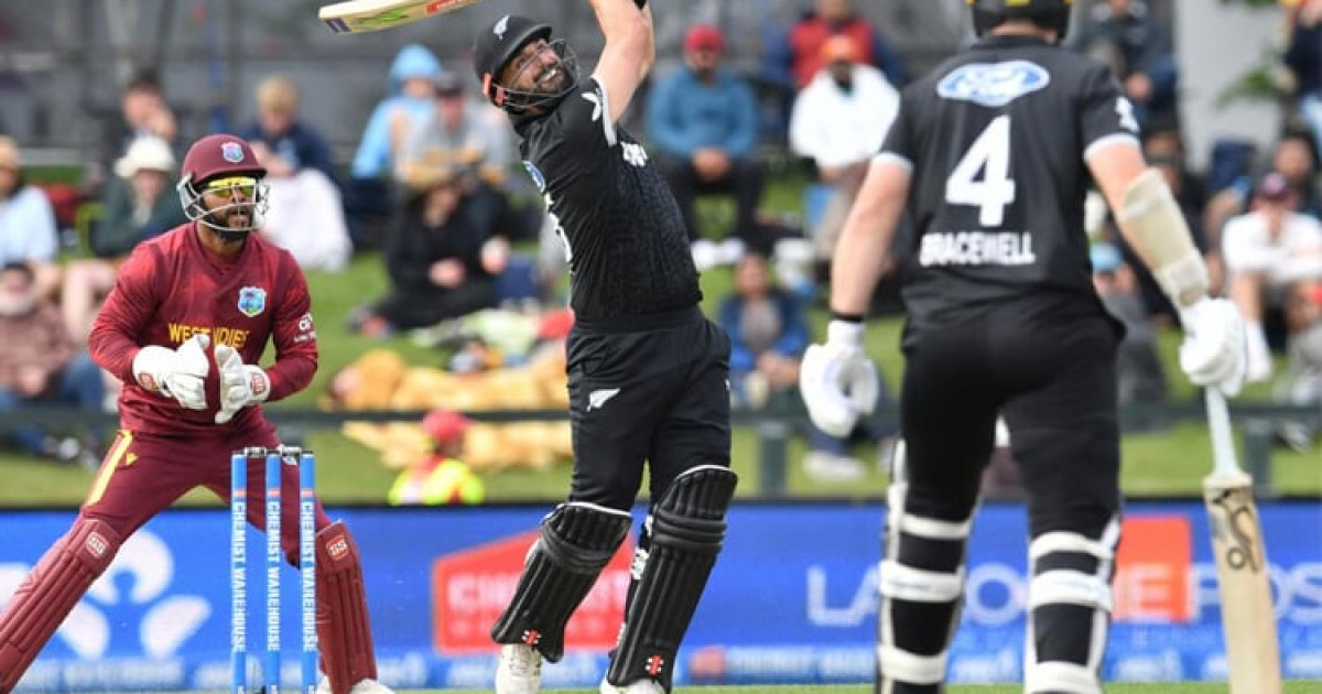 Mitchell ton steers New Zealand to seven-run win in first Windies ODI