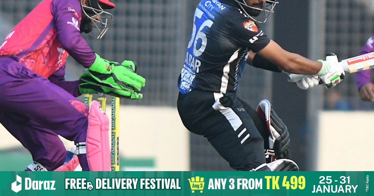 Babar, Omarzai power Rangpur to win over Sylhet