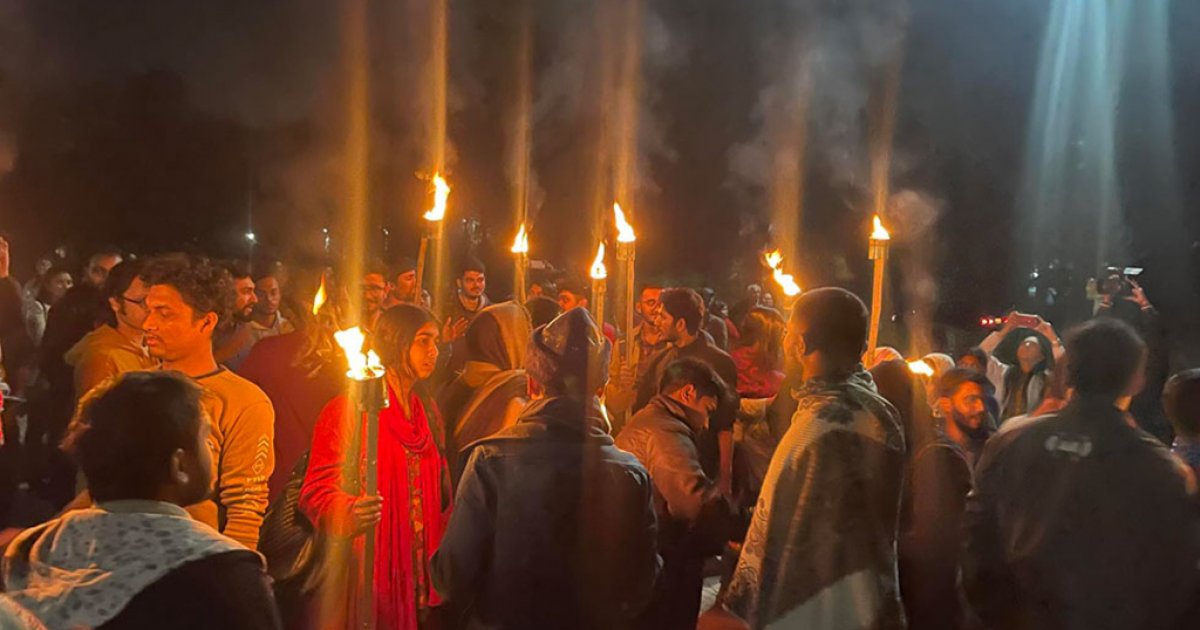 Torch march in Jahangirnagar University demanding justice