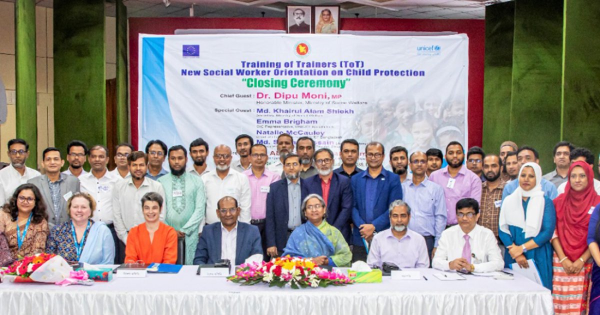 Govt boosts social workforce by 40% with Unicef for child protection