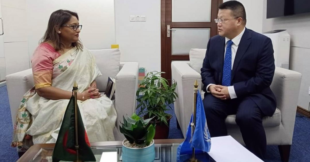 Chinese ambassador meets Saima Wazed