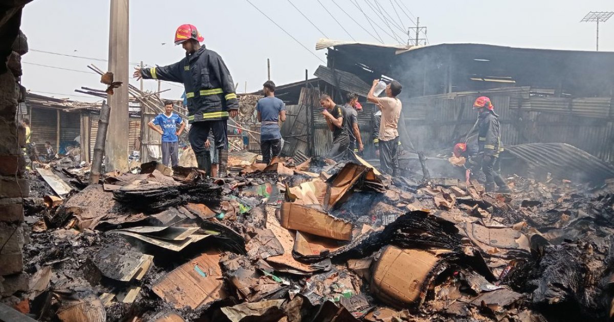 Hazaribagh shanty town fire under control