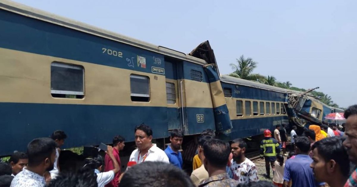Several injured, bogies derailed as two trains collide in Gazipur