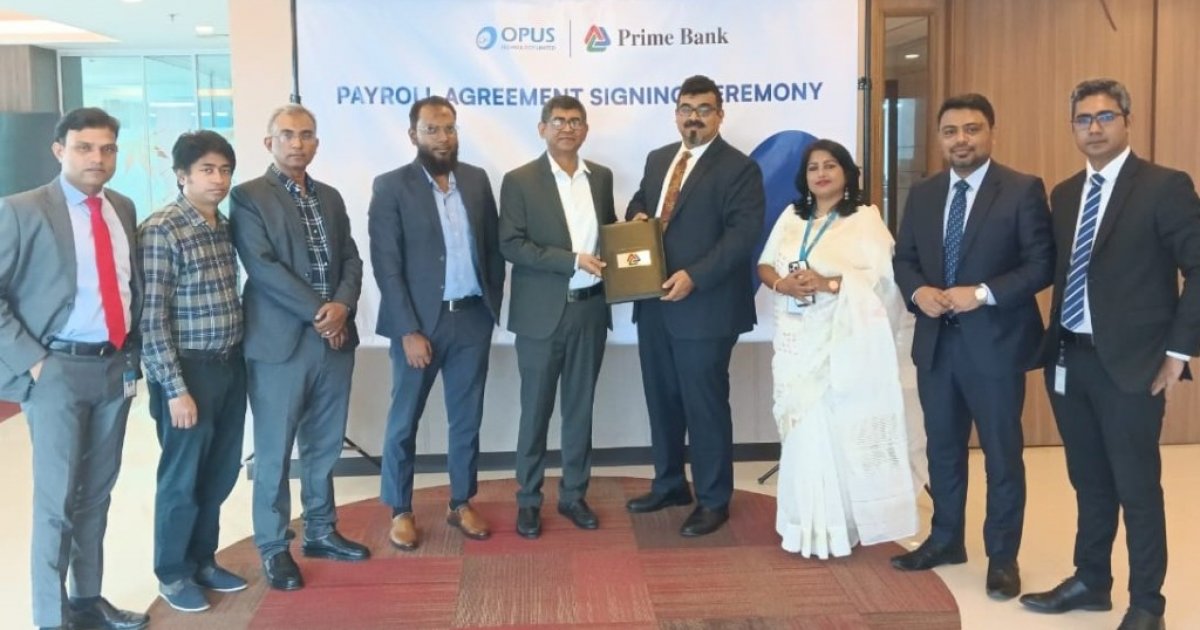 Prime Bank, Opus Technology sign payroll banking agreement