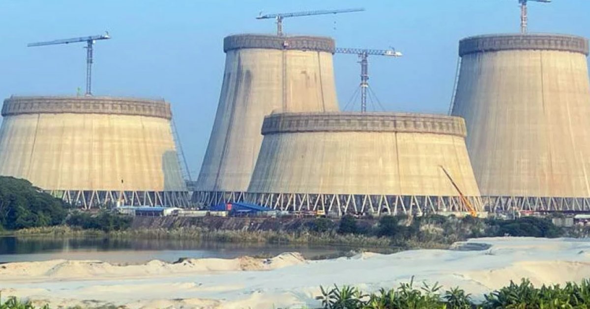 Ventilation stack installed at reactor building of Unit-1 of Rooppur NPP