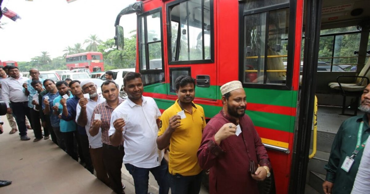 BRTC bus service on Elevated Expressway finally begins