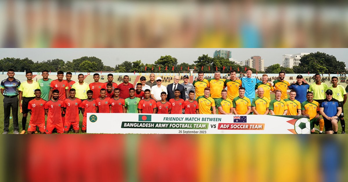 Friendly football match held between Bangladesh Army, Australian ...
