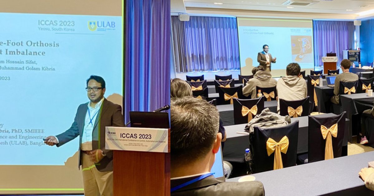 ULAB Prof Kibria presents research paper in South Korea