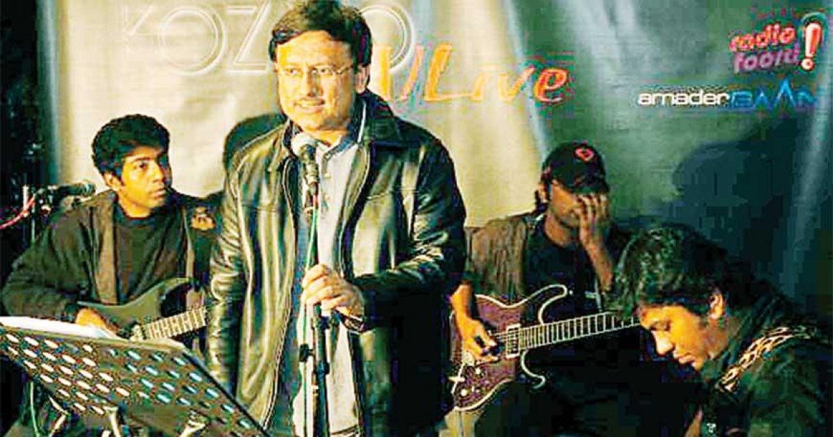 In session with musician Khaled Hamid Chowdhury