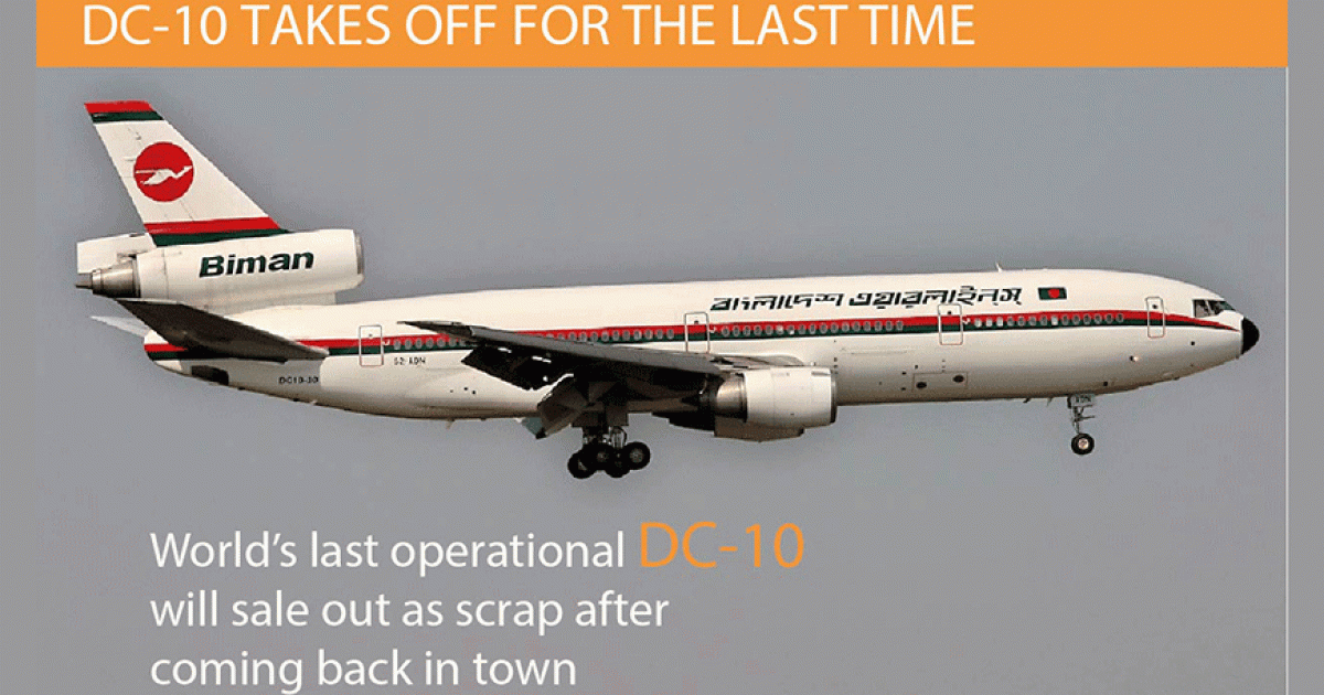 World’s last passenger flight of DC-10 today